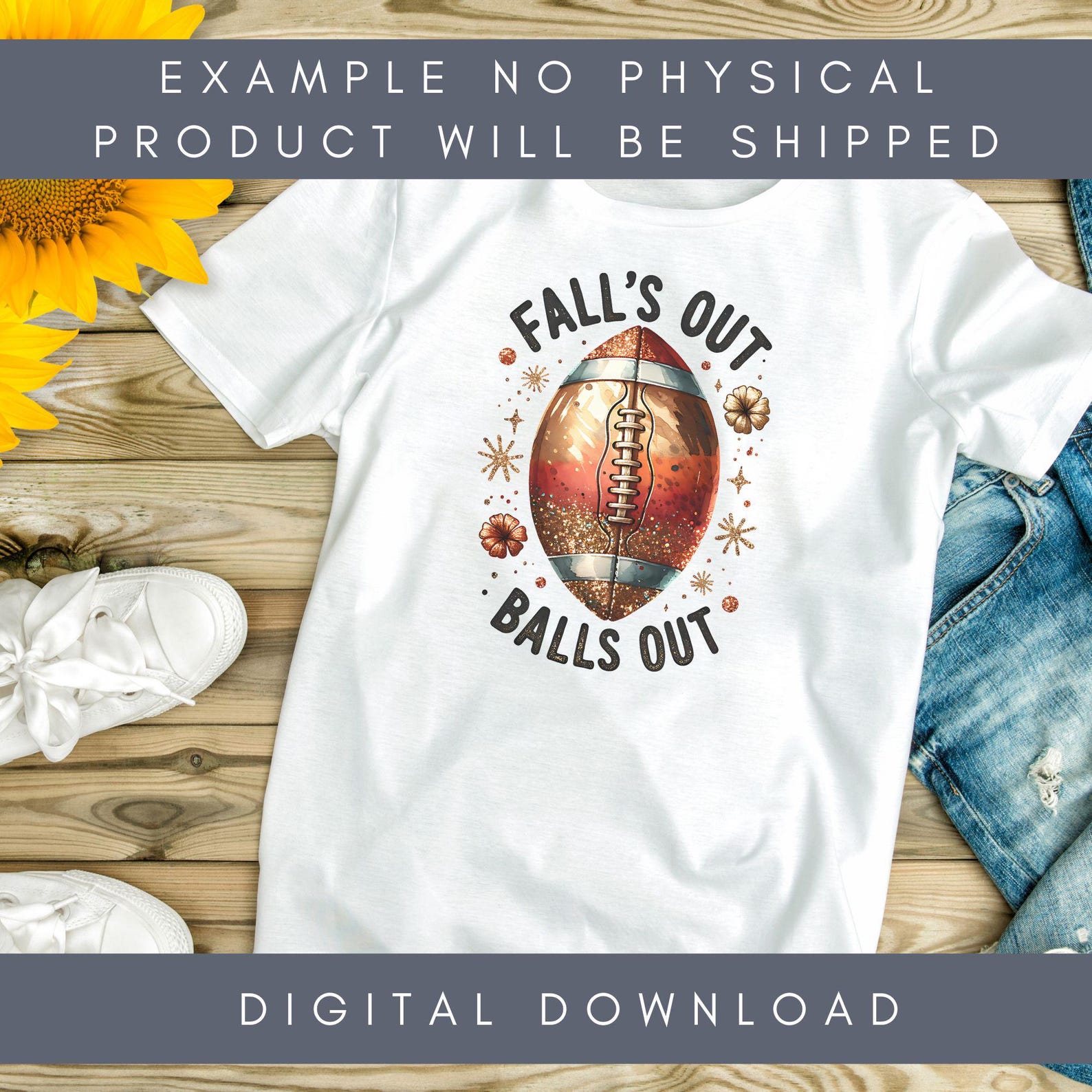 Falls Out Balls Out PNG, Game Day Sublimation Digital Download, Fall ...