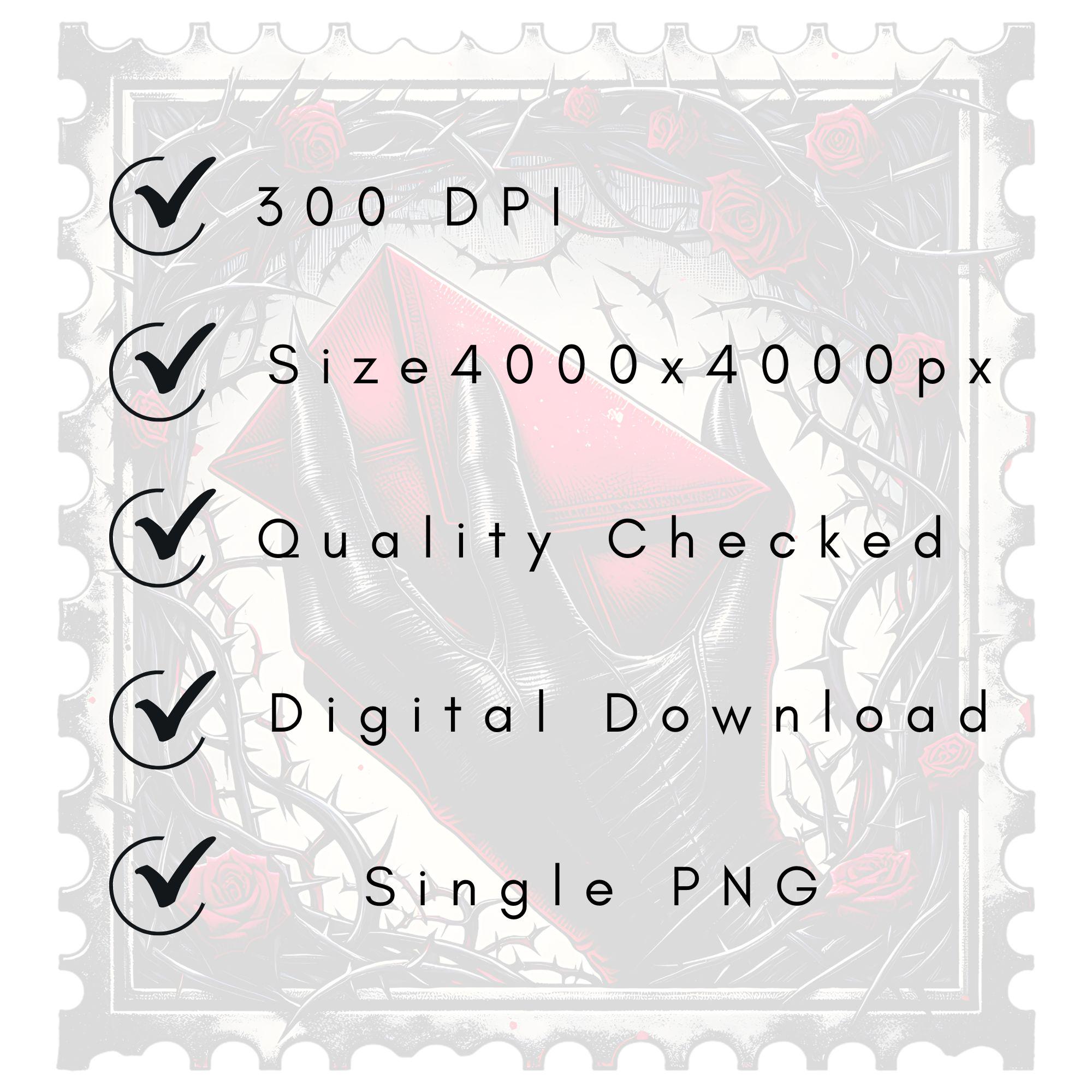 Vampire Gothic Postage Stamp PNG Dark Romance Red Envelope Clipart Hand ...