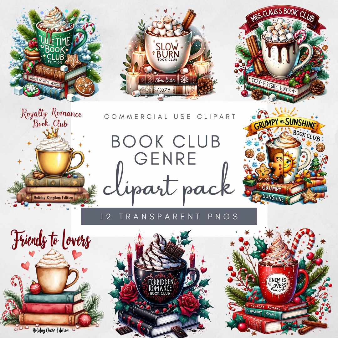 Christmas Stacked Book Png Stack of Books Clipart Pack Festive Clipart ...