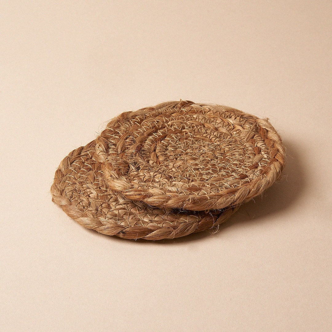 Natural Jute Coasters(set of 2) - Etsy