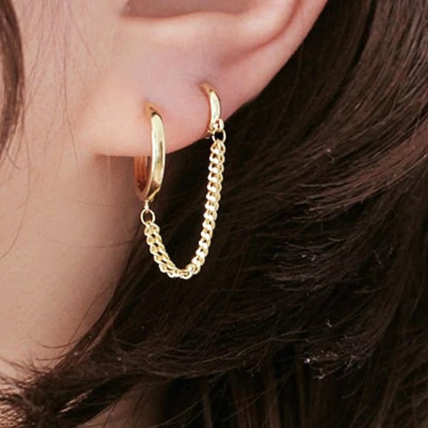 Connected Earrings - Etsy