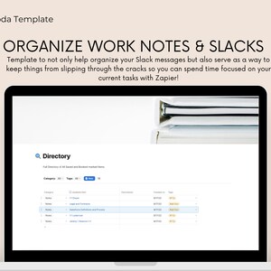 Work Notes Organization Tracker for Slacks & Messages - Etsy