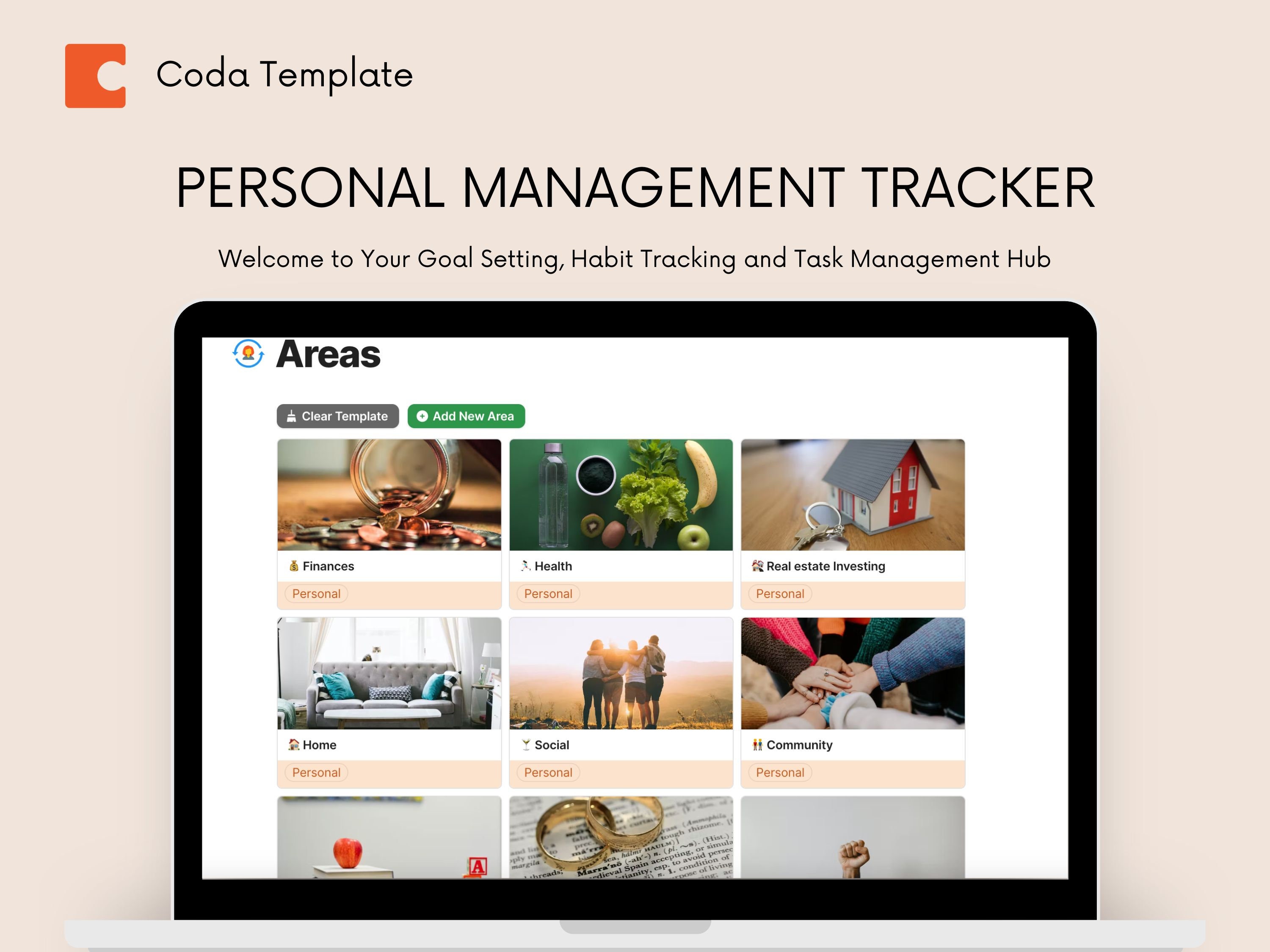 Coda Template: Personal Goal Setting, Task and Habit Tracker - Etsy
