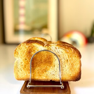 Toast Rack 6 Slices I Stainless Toast Stand With Wood Tray I ...