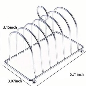 Toast Rack 6 Slices I Stainless Toast Stand With Wood Tray I ...