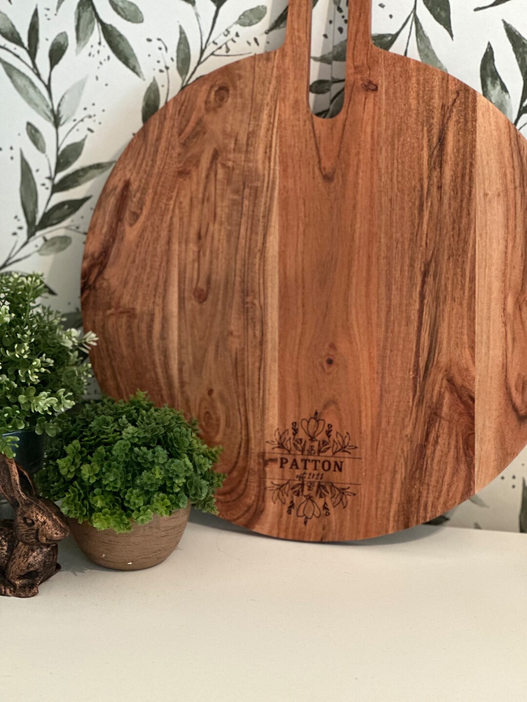 Custom Engraved Round Cutting Board - Etsy