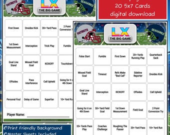 Big Game Commercials Bingo 2026 | 20 Card Set | Instant Download - Etsy