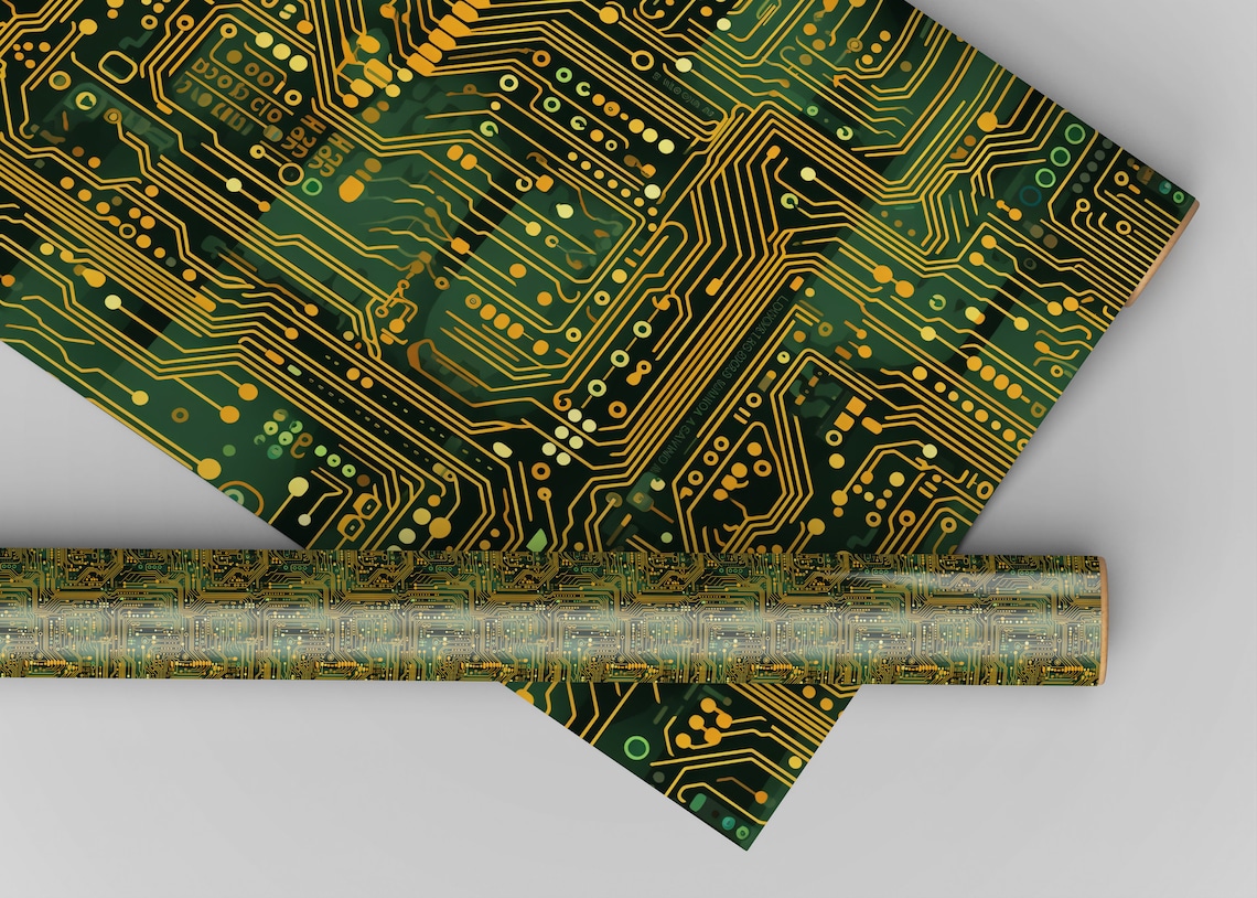 Circuit Board Seamless Pattern Set of 5 Circuit Board Printable Paper ...