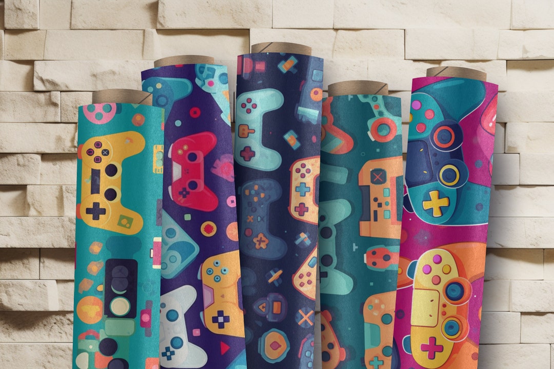 Gaming Seamless Pattern Set of 5 | Gaming Printable Paper | Digital ...