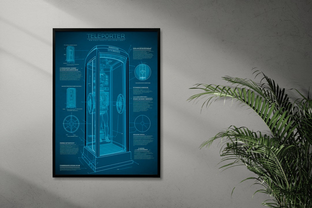 Teleporter Blueprint | Mechanical | Engineering | Colourful | Printable ...