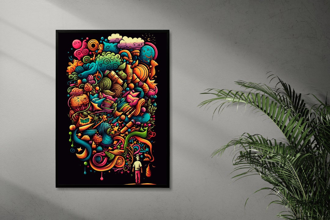Doodle Art | Funky | Printable Doodle Drawing | Quirky Art | Doodle Art ...