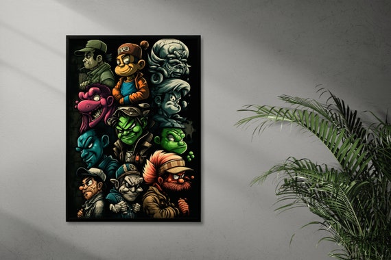 Abstract Graffiti Characters