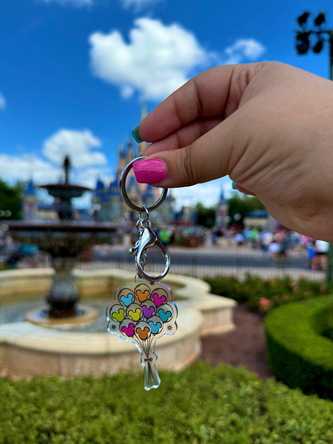 Mickey Balloons Keychain | Disney Keychain | Mickey Bag Charm | Mickey ...