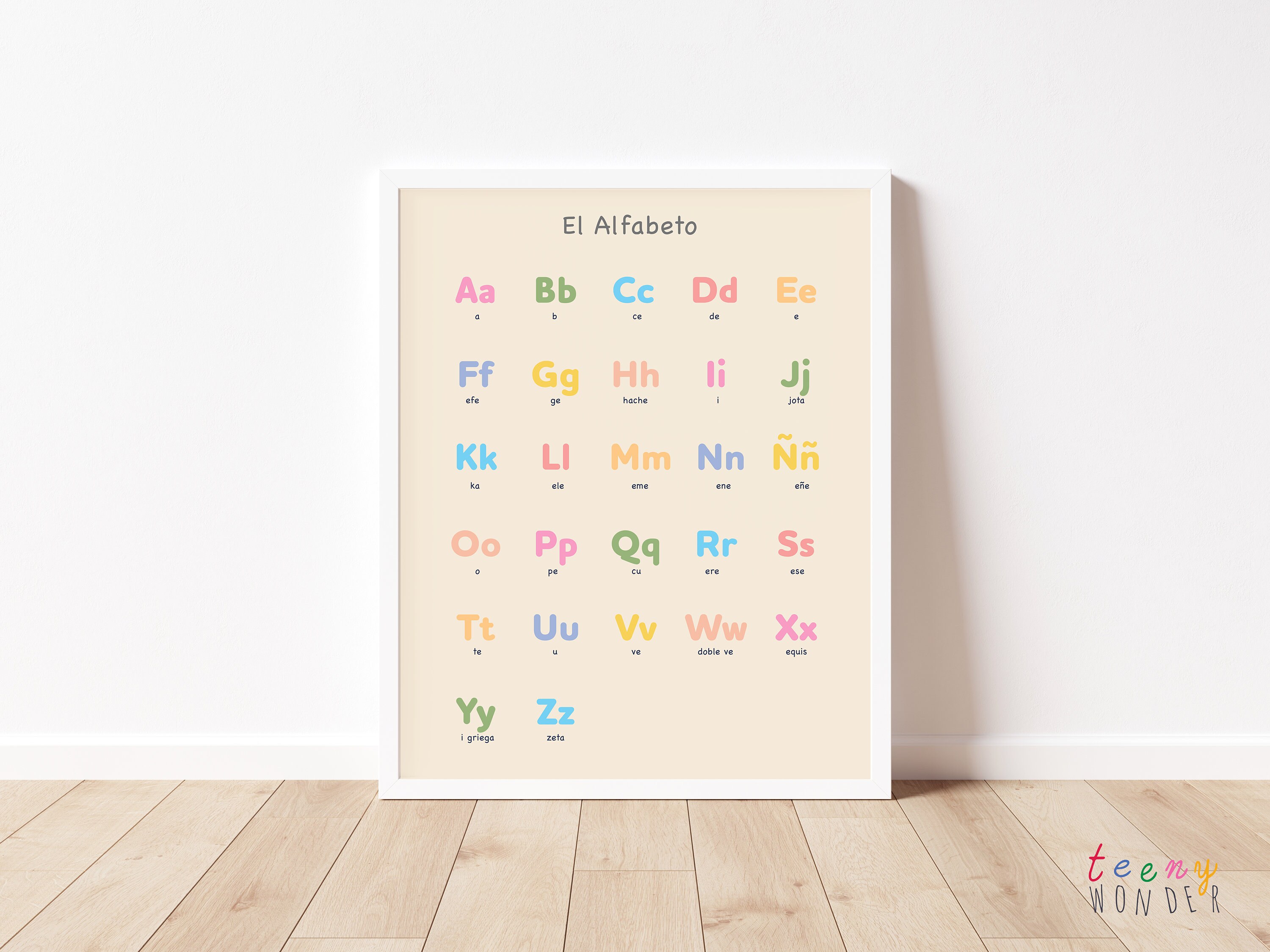 Spanish Alphabet Poster: Classroom Nursery Decor (digital Download) - Etsy