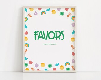 Lucky Charms Welcome Sign Printable Rainbow Marshmallow 1st Birthday ...