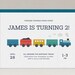 Train Birthday Invitation, Editable Modern Train Party Invitation ...