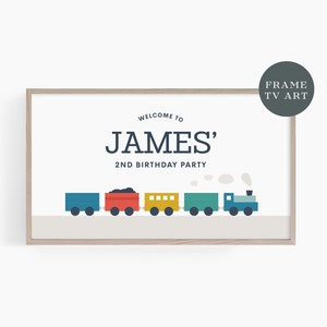 Train Birthday Invitation, Editable Modern Train Party Invitation ...