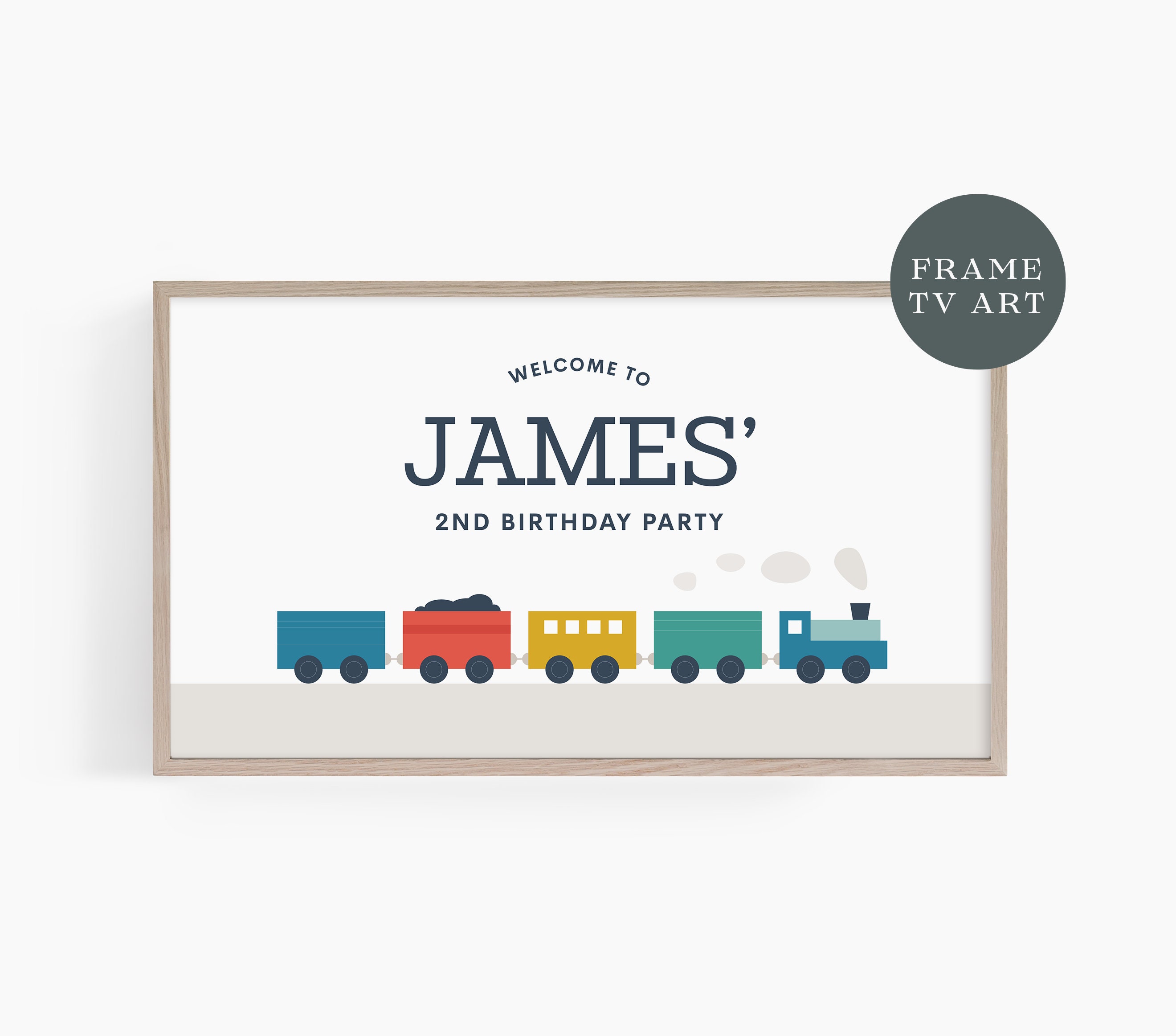 Train Birthday Invitation, Editable Modern Train Party Invitation ...