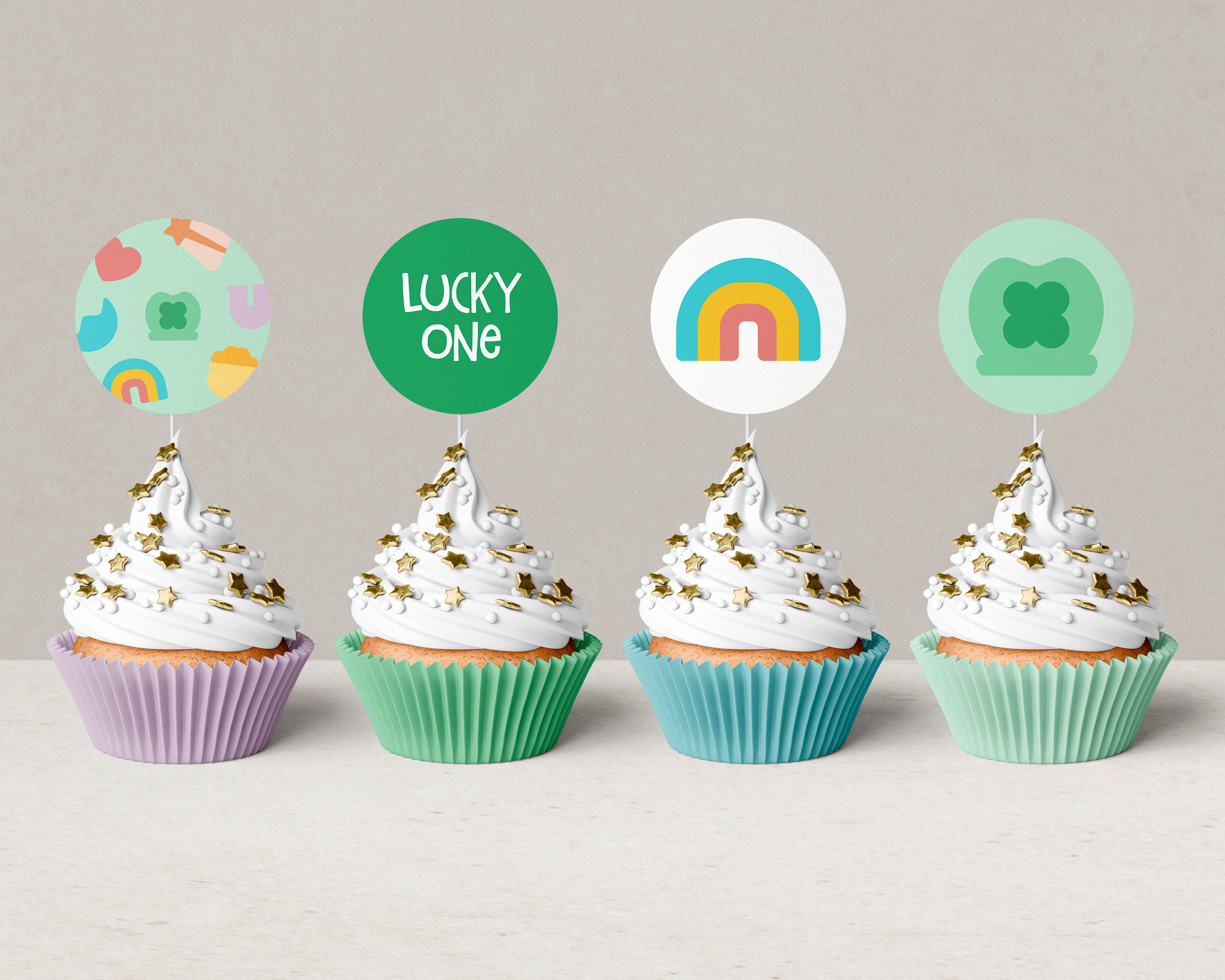 Lucky Charm Birthday Party Flag Banner, Editable Modern Lucky One Wall ...
