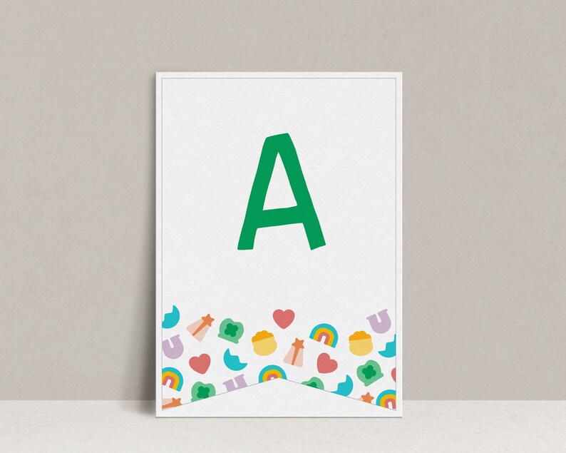 Lucky Charm Birthday Party Flag Banner, Editable Modern Lucky One Wall ...