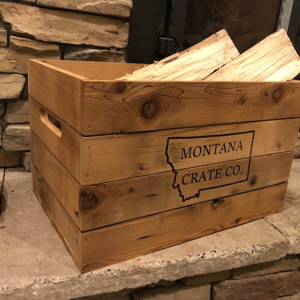 Reclaimed Wood Crate - Etsy