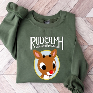 Rudolph the Red Nosed Reindeer Christmas Sweatshirt, Rudolph Christmas ...