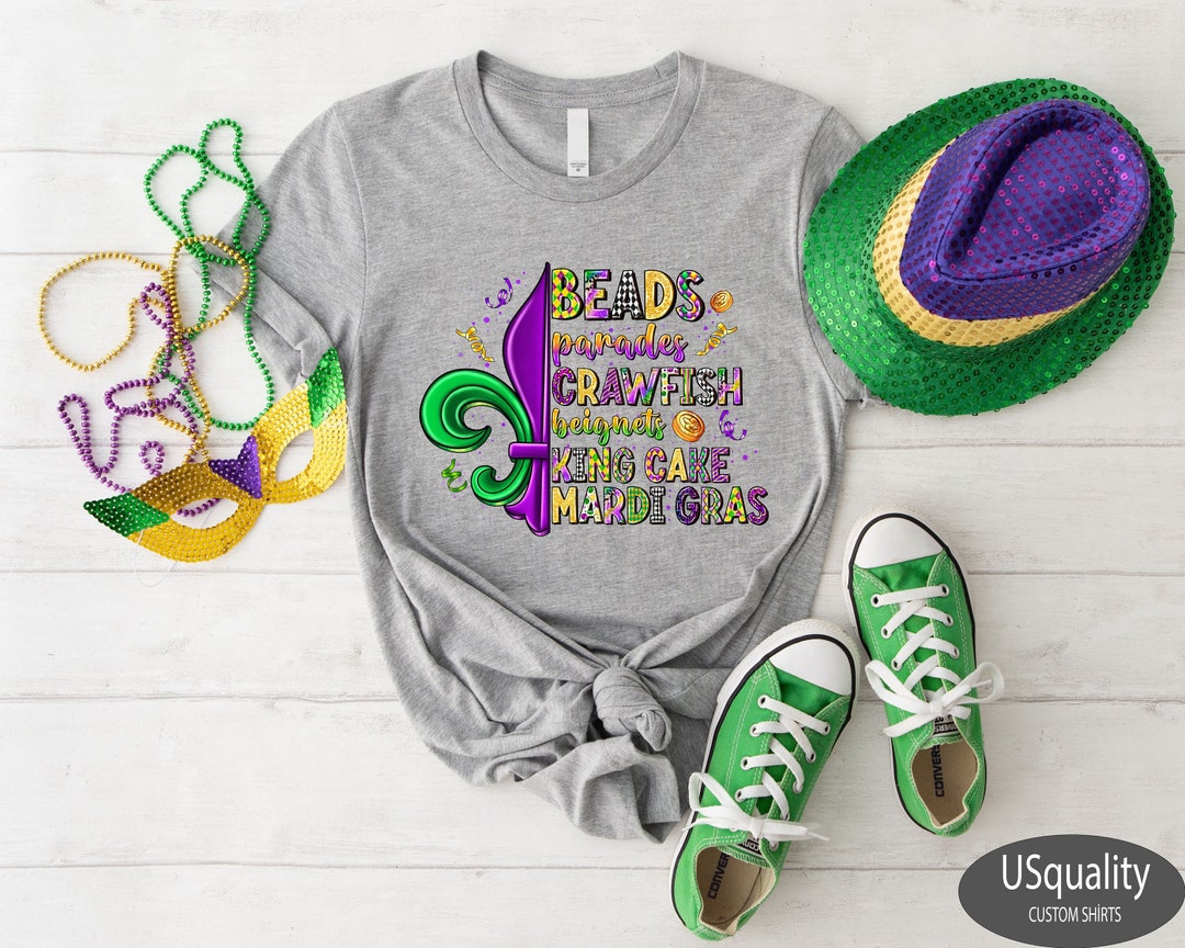 Mardi Gras Parades Beads Shirt, Fat Tuesday Attire, NOLA Sweater, Fat ...