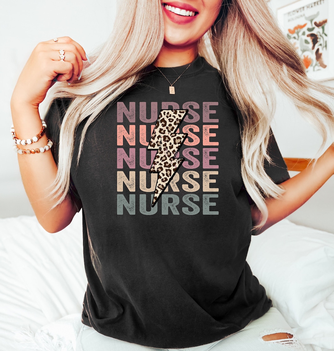 Leopard Nurse Shirt, Leopard Print Nurse Life, CNA Shirt, Nursing ...