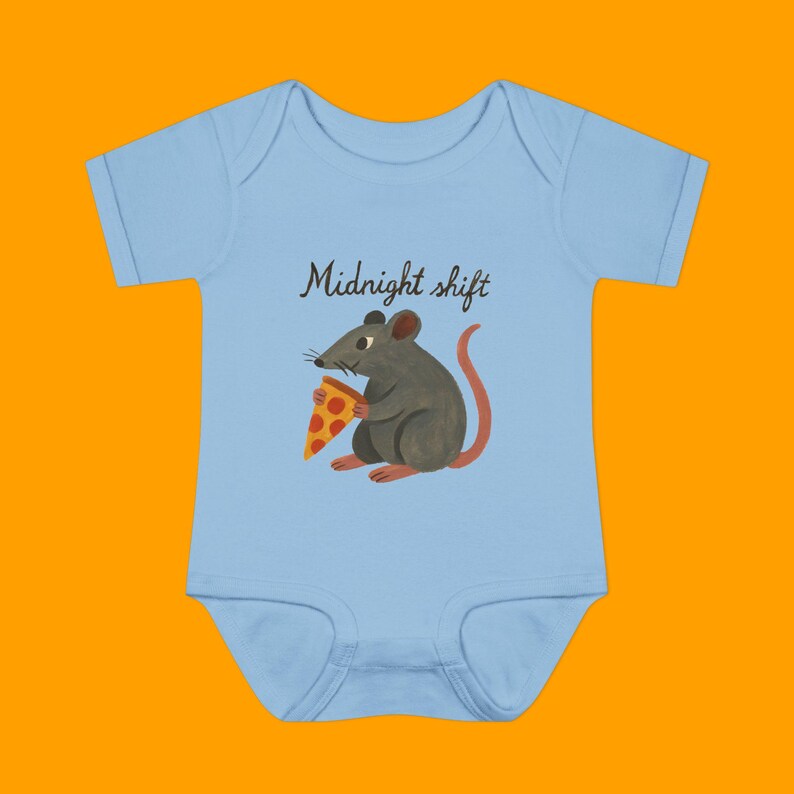 NYC Pizza Rat Baby Onesie, Funny Midnight Shift Outfit - Etsy