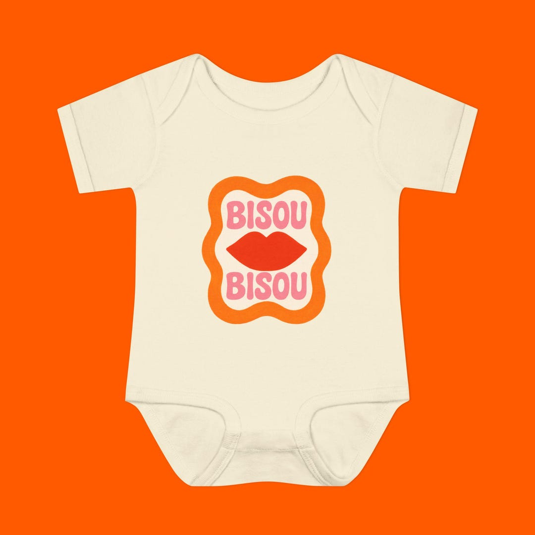 Bisou Bisou Baby Onesie, Retro French Kiss Bodysuit, Valentine Gift - Etsy