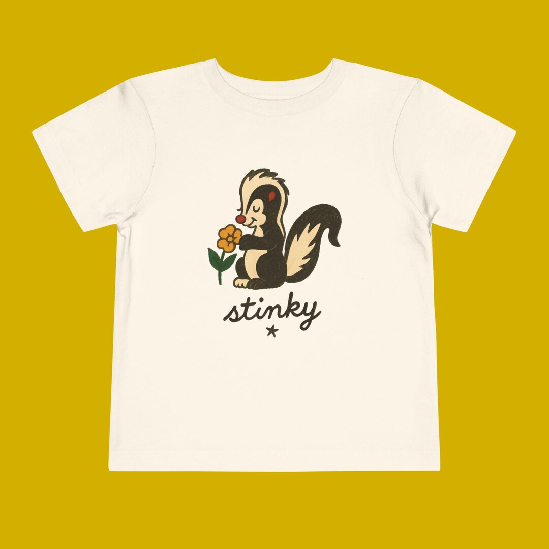 Stinky Toddler Tee - Funny Skunk T-shirt - Retro Animal Kids Shirt With ...