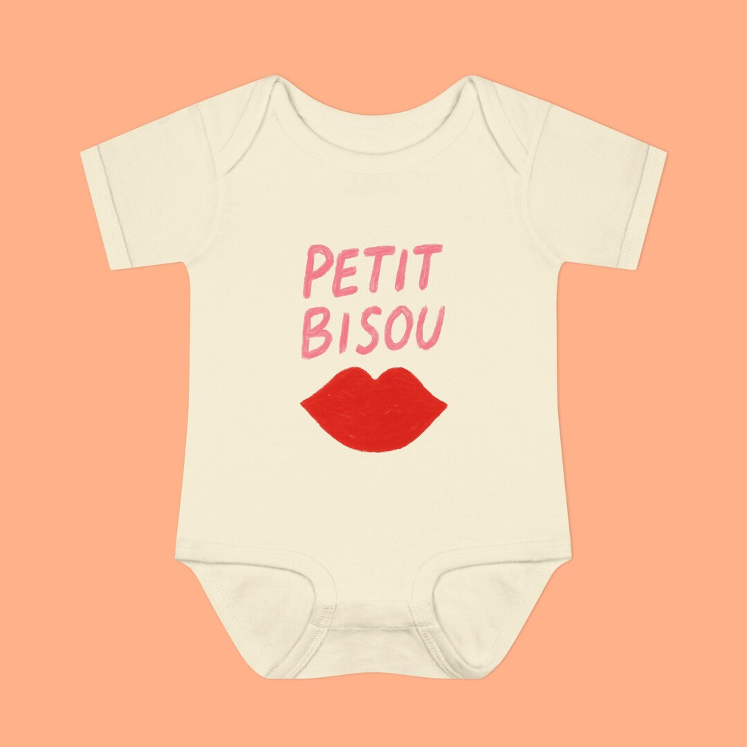 Petit Bisou Baby Onesie – French Kiss Lip Print, Newborn Gift - Etsy