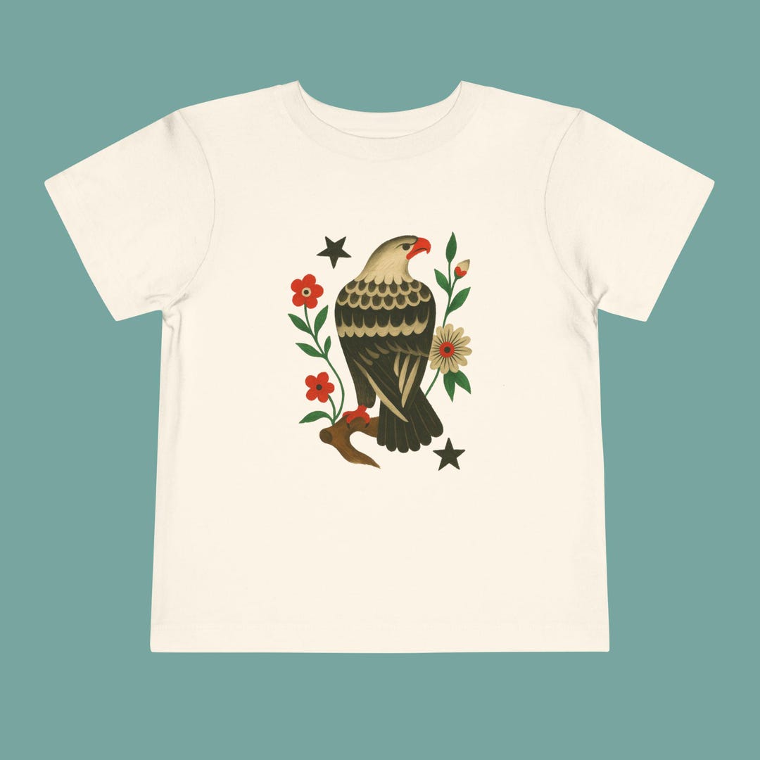 Eagle Tattoo Flash Toddler Tee, Folk Art Kids Shirt - Etsy
