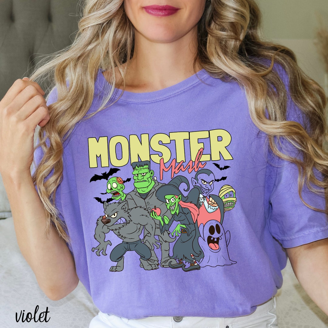 Comfort Colors Monster Mash Shirt,vintage Ghost Halloween Shirt,retro ...