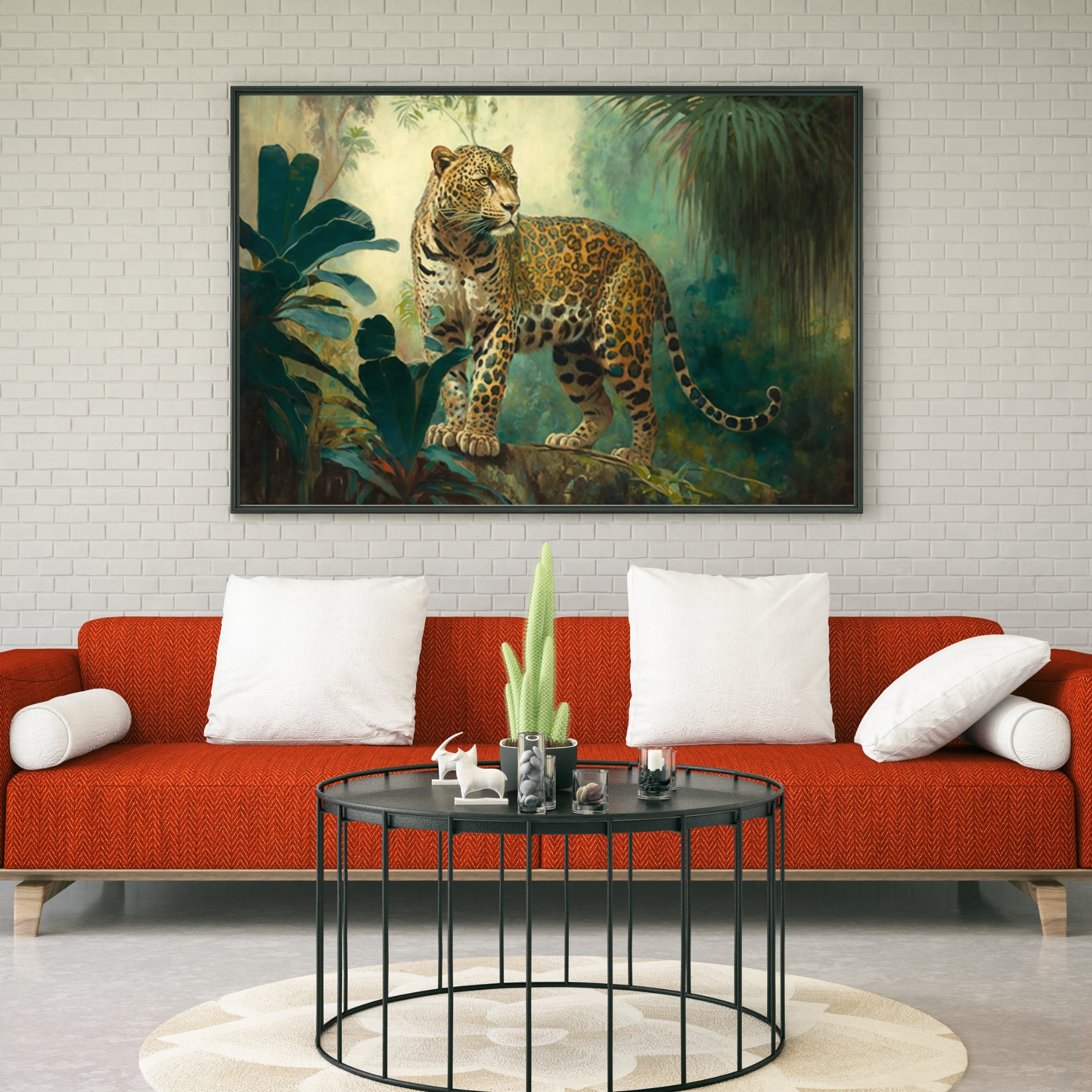 Leopard Oil Painting Vintage Print, Vintage Art, Printable Art, Rustic ...