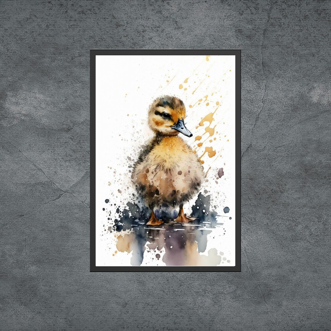 Duckling Water Color Painnting, Housewarming Gift, Digital Art, Digital ...