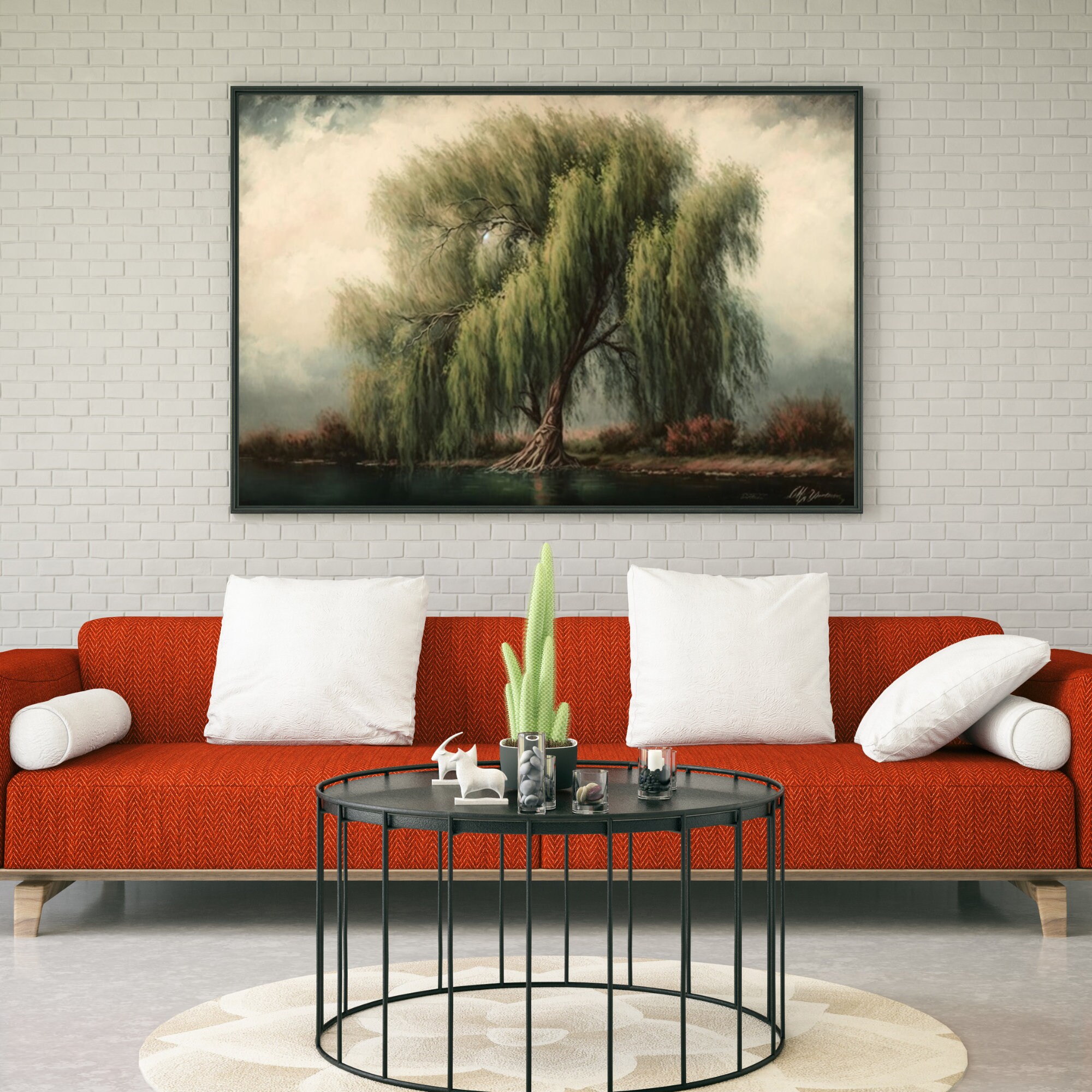 Willow Tree Oil Painting Vintage Print, Vintage Art, Printable Art ...