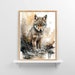 Wolf Cub Water Color Painting, Digital Print, Digital Art, Wall Art ...