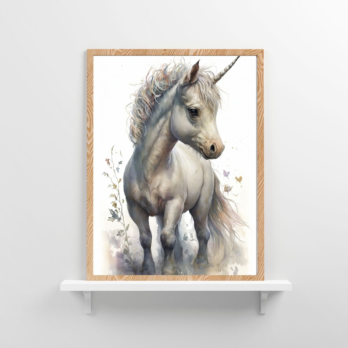 Unicorn Water Color Painting, Housewarming Gift, Digital Art, Digital ...