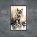 Wolf Cub Water Color Painting, Digital Print, Digital Art, Wall Art ...