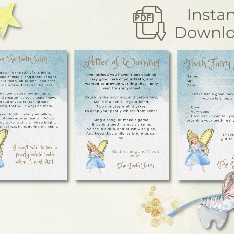 Tiny Tooth Fairy Letter - Etsy