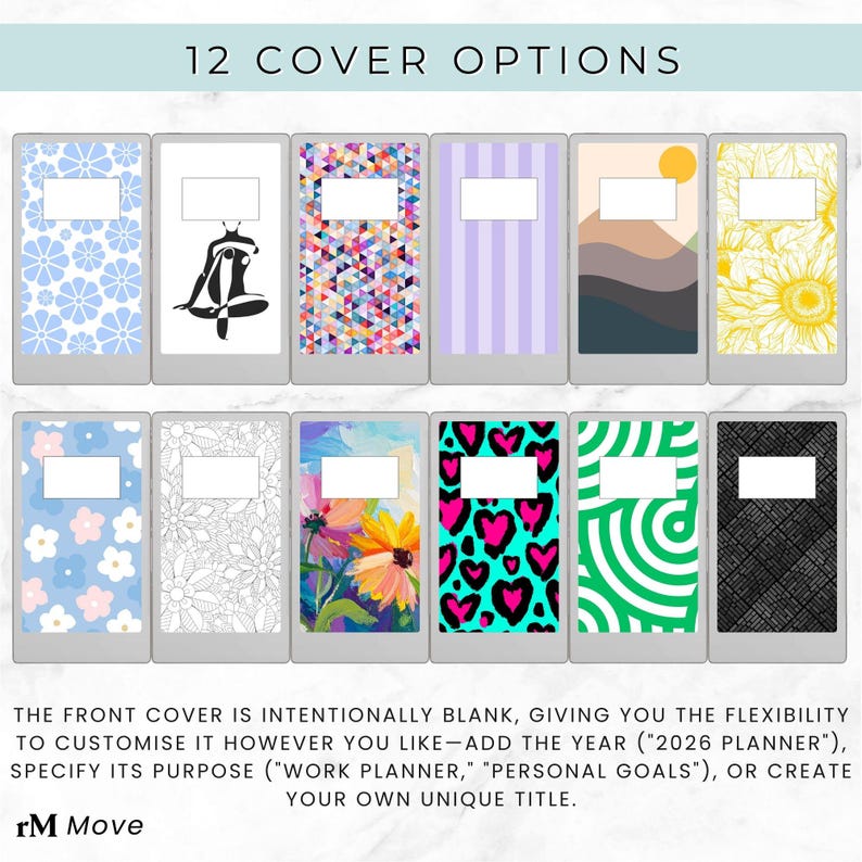 2026 Digital Planner Remarkable Paper Pro Move | Medium-lined Weekly ...