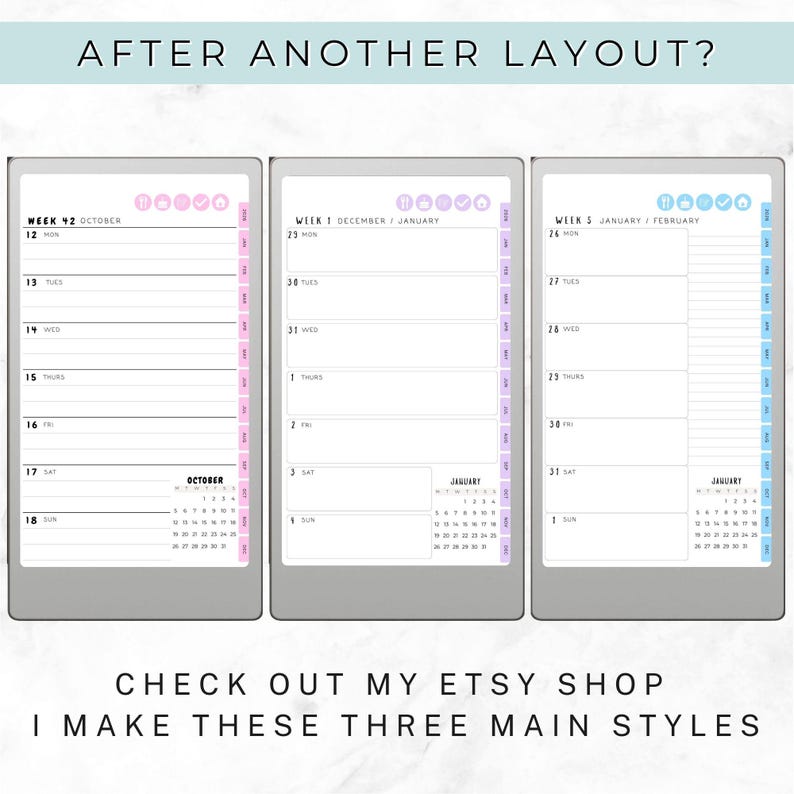 2026 Digital Planner for Remarkable Paper Pro MOVE | Medium Lined ...