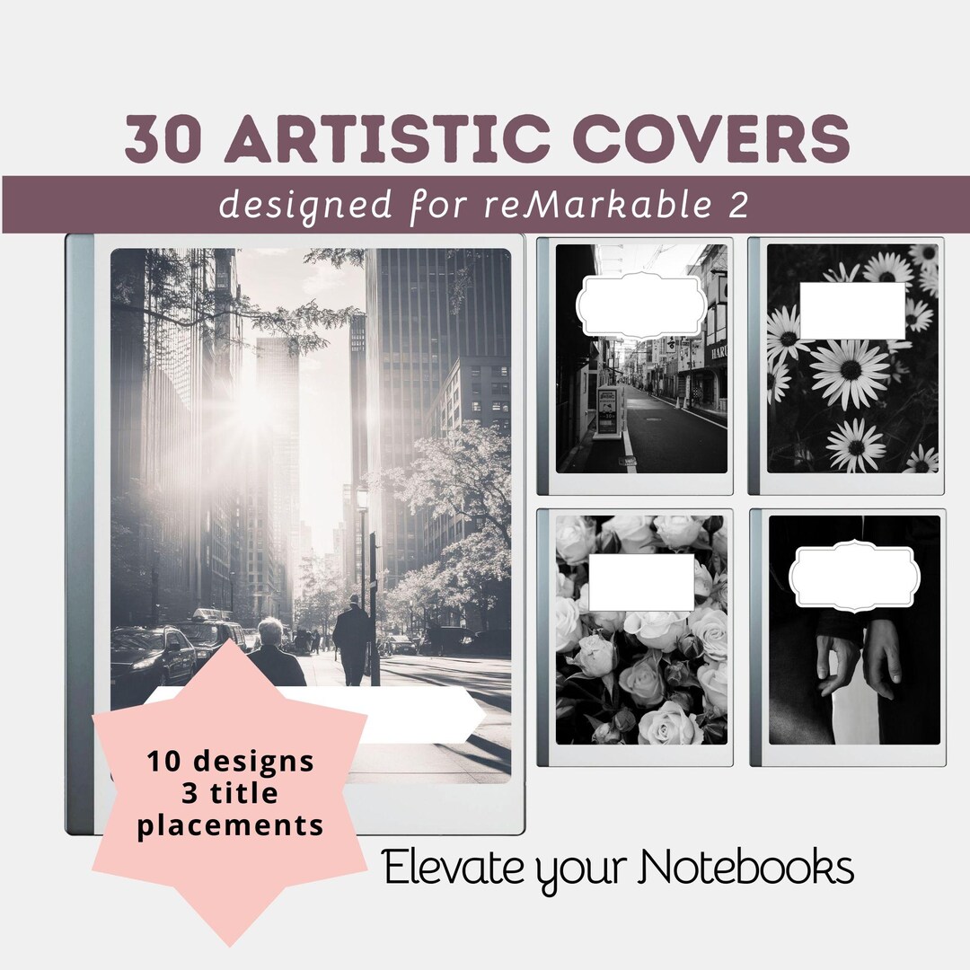 Artistic Notebook Covers Remarkable 2 | 30 Customizable Photo Designs ...