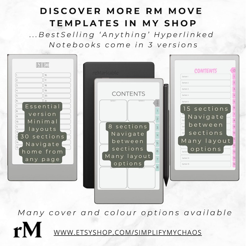 2026 Digital Planner for Remarkable Paper Pro MOVE | WEEKLY Planner ...