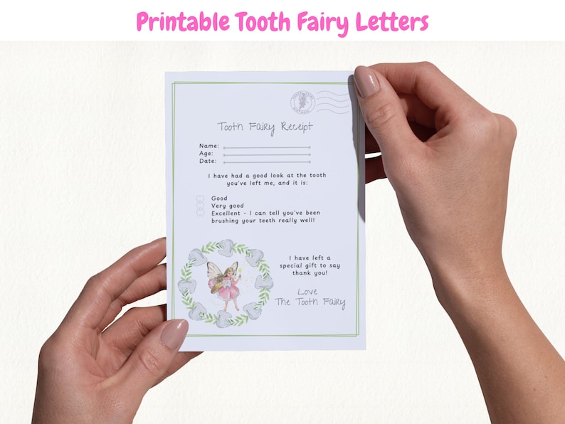 Tooth Fairy Visit Letter, Bundle Pack, Introduction Letter, Warning ...