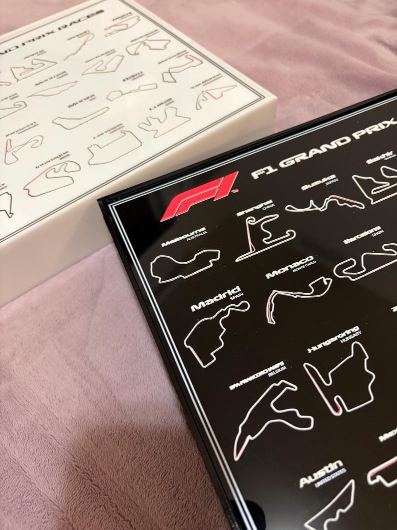 Formula 1 2026 3D Embossed Track Display | F1 Acrylic UV Printed Gift ...