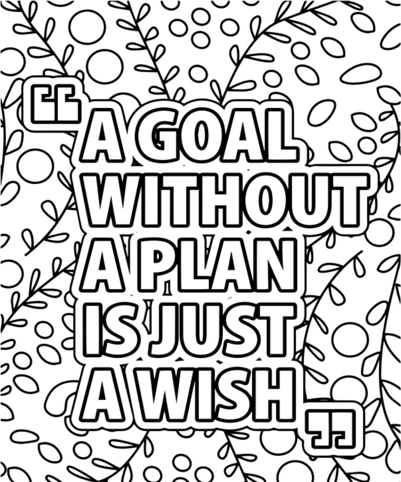 Motivation Phrases 32 Coloring Pages of Motivation - Etsy