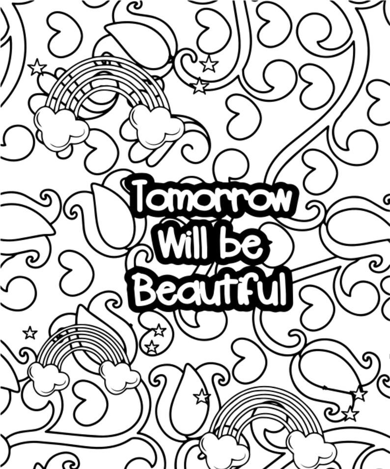 Motivation Phrases || 32 Coloring Pages of Motivation - Etsy