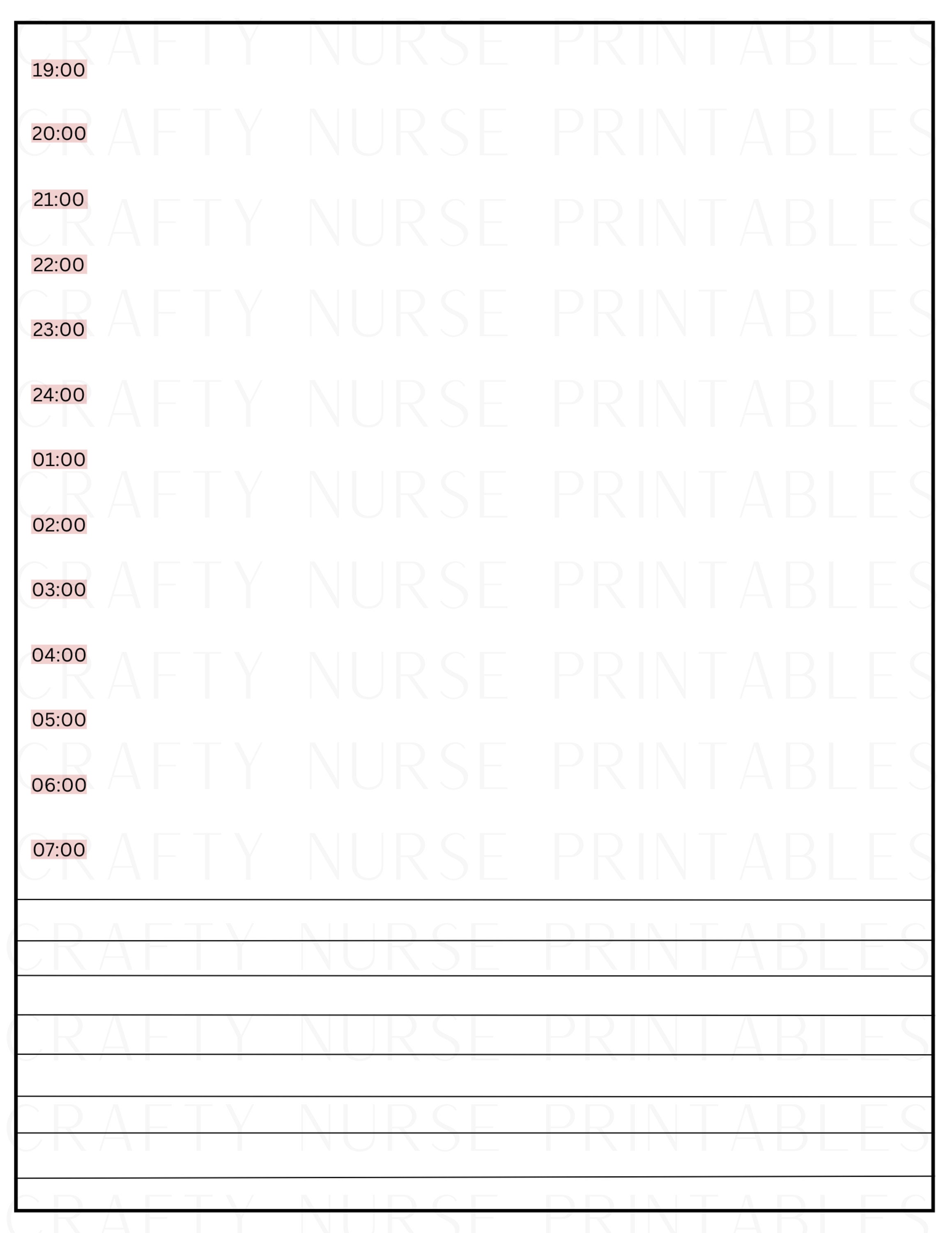 ICU Report Sheet, Nurse Report Sheet, Nursing Report Sheet, RN Report ...